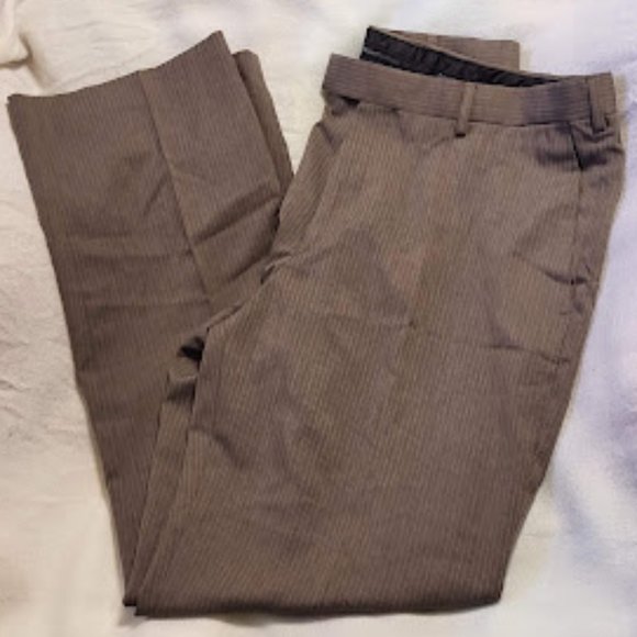 Perry Ellis | Pants | Perry Ellis Mens Brown Dress Pants Size 36x32 ...